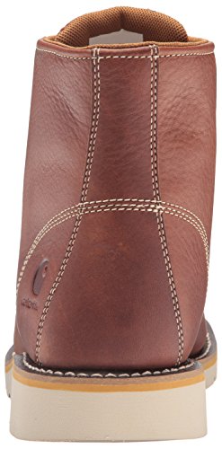 Carhartt mens 6 Inch Waterproof Wedge Soft Toe Work Boot, Tan, 9.5 US