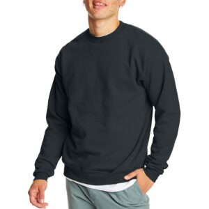 hanes men's ecosmart sweatshirt, black, medium