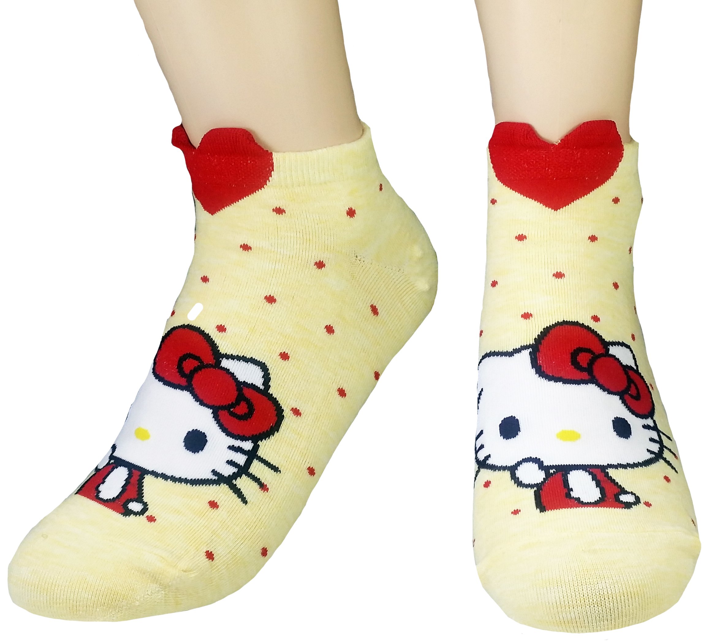 JJMax Women's Hello Kitty Cute Cotton Blend Ankle Socks Set, Lovely Kitty, One Size