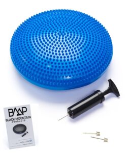 black mountain products exercise balance stability disc with hand pump, blue