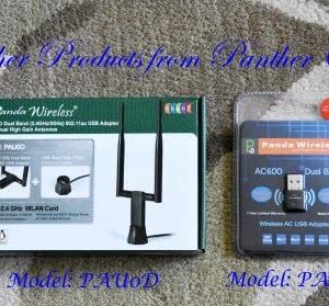 Panda Wireless PAU09 N600 Dual Band (2.4GHz and 5GHz) Wireless N USB Adapter W/Dual 5dBi Antennas - Windows 7/8/8.1/10/11, Mint, Ubuntu, openSUSE, Fedora, Centos, Kali Linux and Raspbian