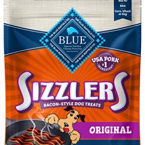 Blue Buffalo Sizzlers Natural Bacon-Style Soft-Moist Dog Treats, Original Pork 15-oz Bag