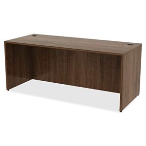 Lorell Essentials Desk, Walnut Laminate