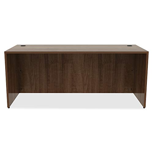 Lorell Essentials Desk, Walnut Laminate