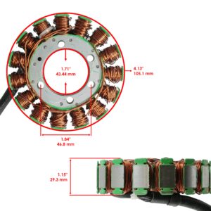 Caltric Stator and Gasket Compatible with Yamaha Rhino 700 2008-2013 Viking 700 2014-2018 5B4-81410-00-00, 1XD-81410-00-00, 3B4-15451-00-00