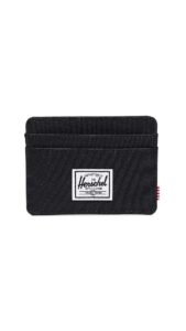 herschel mens charlie rfid card case wallet, black, one size us