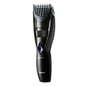 panasonic wet and dry cordless electric beard and hair trimmer for men, black, 6.6 ounce