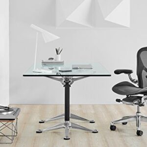 Herman Miller Aeron Ergonomic Office Chair with Tilt Limiter and Seat Angle | Adjustable PostureFit SL, Arms, and Carpet Casters | Medium Size B with Carbon Finish