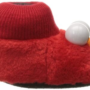 Sesame Street Kids Cookie Monster Puppet Slipper, Red, US 3-4 Unisex Toddler