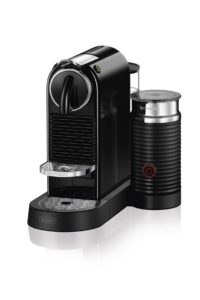 nespresso citiz coffee and espresso machine by de'longhi with milk frother, black, 9.3 x 14.6 x 10.9 inches