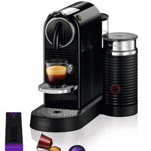 Nespresso CitiZ Coffee and Espresso Machine by De'Longhi with Milk Frother, Black, 9.3 x 14.6 x 10.9 inches