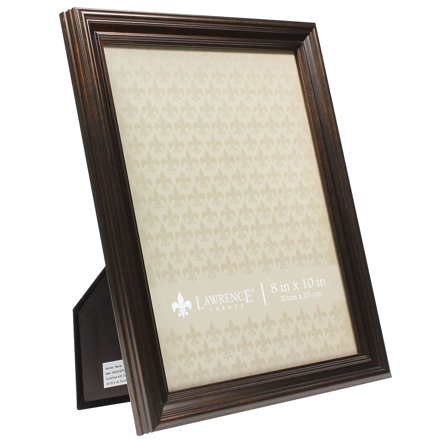 Lawrence Frames 535580 Bronze 8x10 Classic Detailed Oil Rubbed Picture Frame