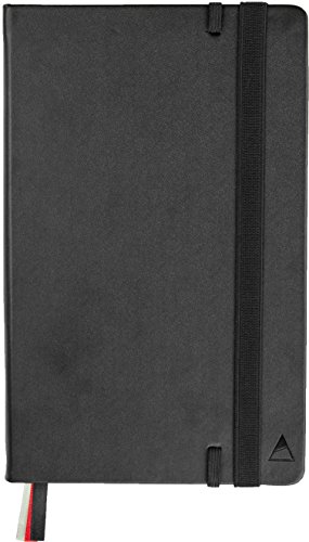 NOMATIC Notebook - Journal For Writing, Business, Office, And Sketchbook - 240 Ruled Pages - Hard Cover Notebook With Perforated Pages, Built-in Pen Holder, And Whiteboard Paper (Black)