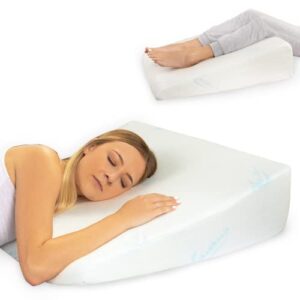 xtreme comforts wedge pillows - 7" memory foam bed wedge pillow for sleeping (1pk)