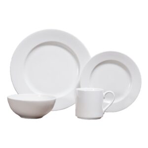 fortessa ilona fortaluxe superwhite vitrified china dinnerware, 16-piece place setting, service for 4