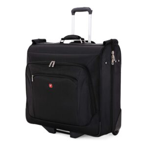 swissgear 7895 premium rolling garment bag, black, 24-inch