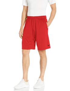 nike men's dry training shorts, university red/university red/black, medium