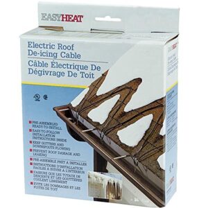 easy heat 120' 120v 5w roof shingle down spout gutter de-icing cable adks600