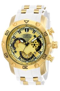 invicta men's 23424 pro diver analog display quartz white watch