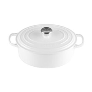 Le Creuset Enameled Cast Iron Signature Oval Dutch Oven, 2.75 qt., White