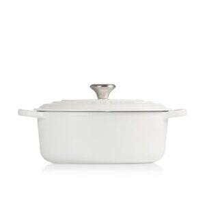 Le Creuset Enameled Cast Iron Signature Oval Dutch Oven, 2.75 qt., White