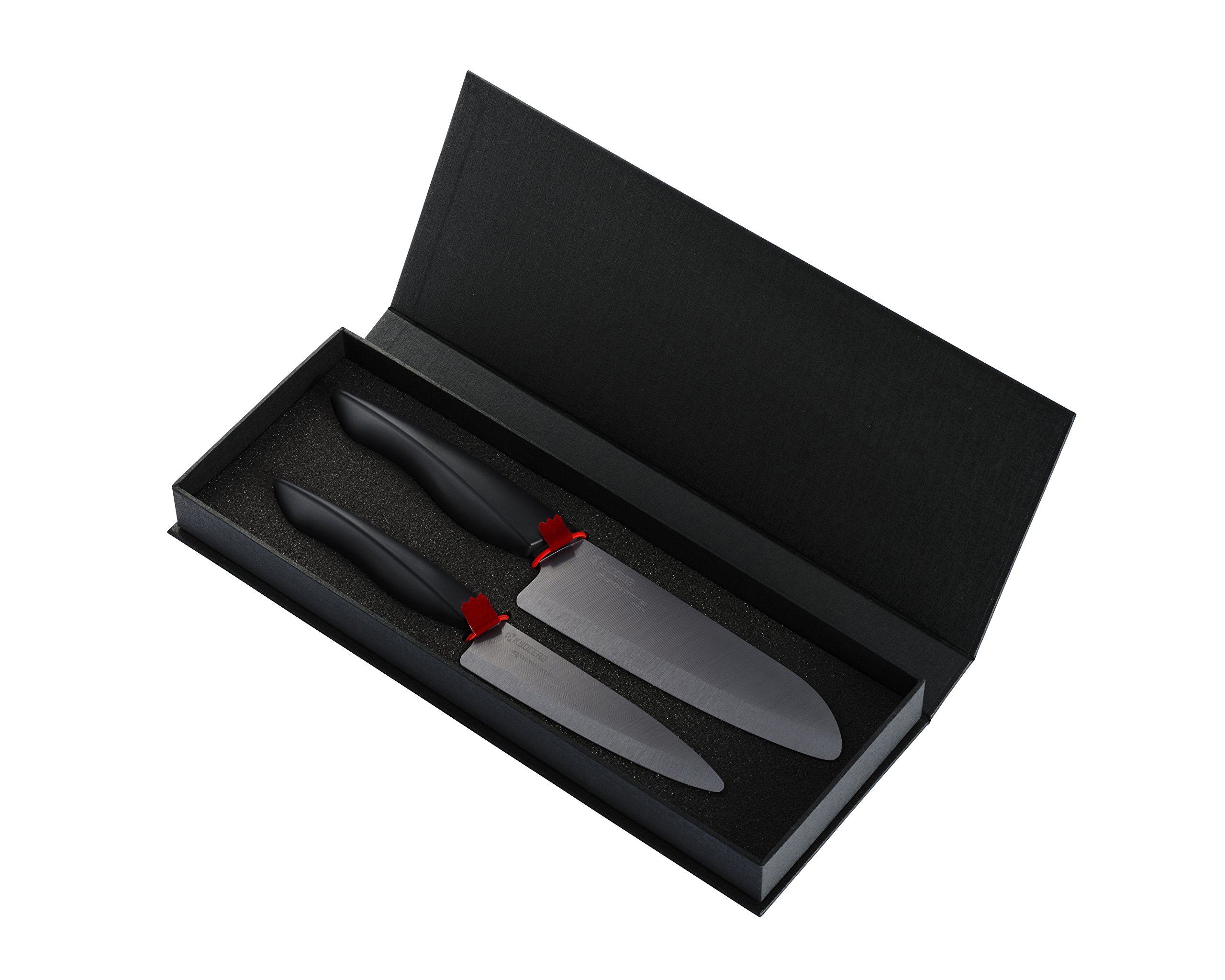 Kyocera Innovation Series 2Piece Ceramic Knife Gift Set, Black Handle, Black Blade