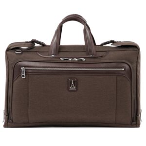 travelpro platinum elite tri-fold carry-on garment bag, men and women, rich espresso, 20-inch