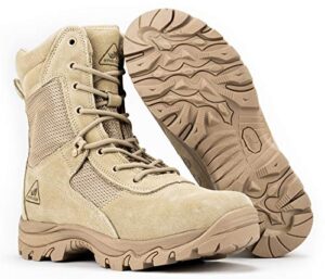 ryno gear tactical combat boots with coolmax lining (beige) (8, 12)