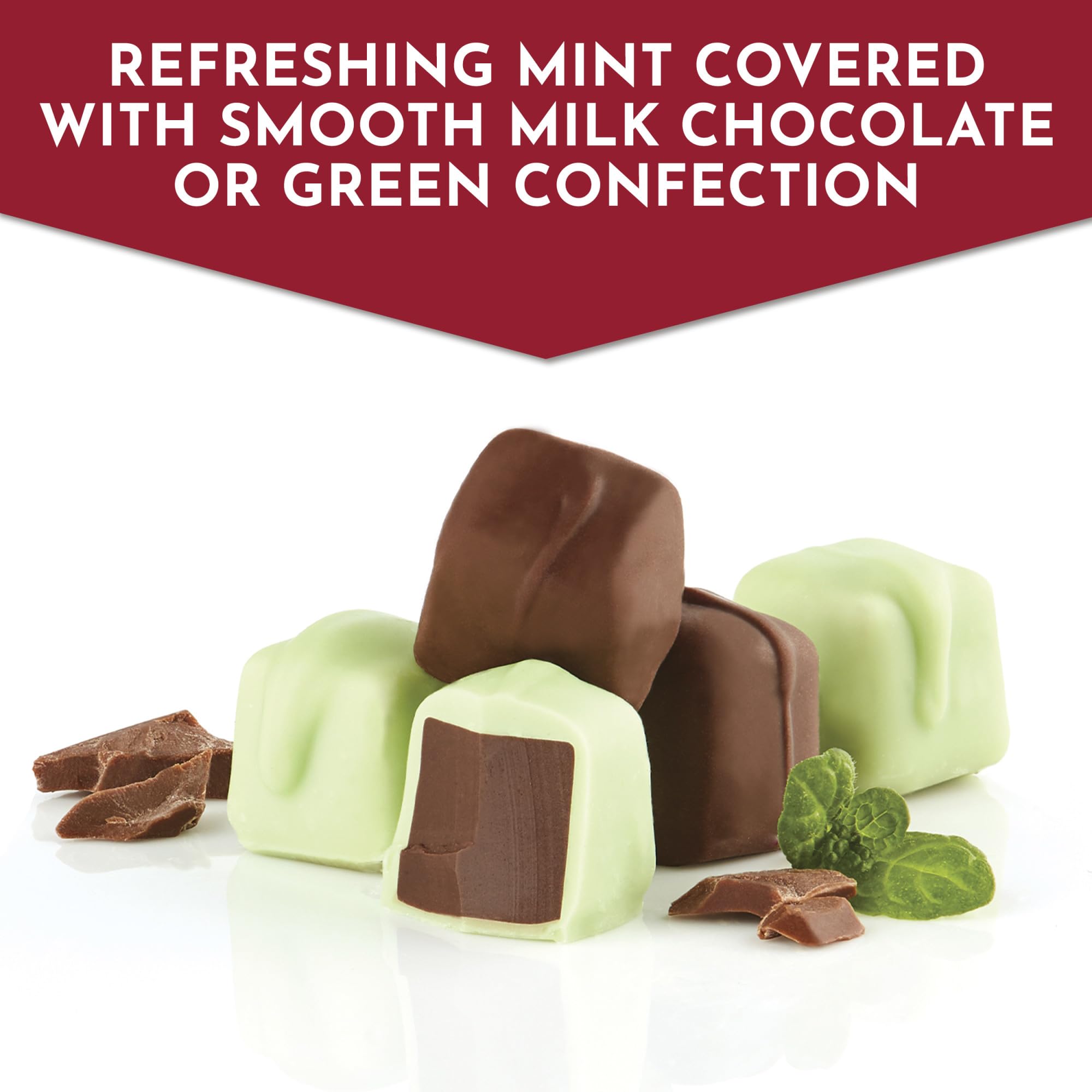 Fannie May, Milk Chocolate Candy, Mint Meltaways, 14 oz Gift Box