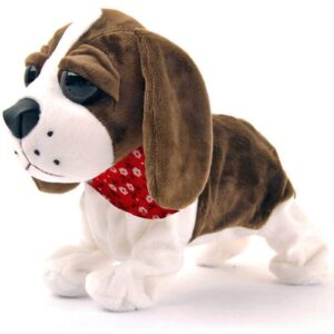 liberty imports interactive animated walking pet electronic dog plush sound control toy puppy - barks, sits, walks (dog)