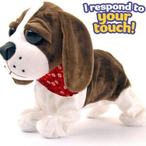 Liberty Imports Interactive Animated Walking Pet Electronic Dog Plush Sound Control Toy Puppy - Barks, Sits, Walks (Dog)