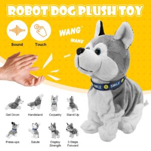 Liberty Imports Interactive Animated Walking Pet Electronic Dog Plush Sound Control Toy Puppy - Barks, Sits, Walks (Dog)