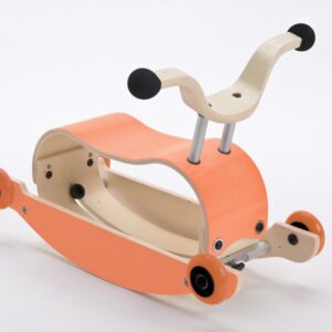 Wishbone Mini-Flip Mix & Match in Orange - Baby Walker That Converts - 3-in-1 Walk, Scoot and Rock