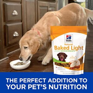 Hill's Natural Baked Light Biscuits, All Life Stages, Great Taste, Dog Treats, Chicken (medium & large breeds), 8 oz Bag