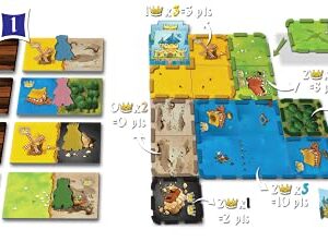 Blue Orange Games Kingdomino Award Winning Family Strategy Board Game, 4 players