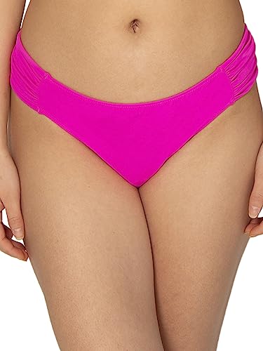 Smart & Sexy womens Secret Side Ruched Bikini Swimsuit Bottoms, Fuchia Sizzle, Medium US