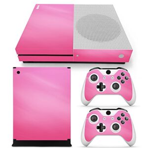 gam3gear vinyl decal protective skin cover sticker for xbox one s console & controller (not xbox one elite/xbox one/xbox one x) - pink