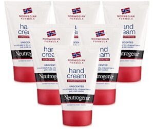 neutrogena concentrated hand cream, unscented, norwegian formula,travel size (1.69 ounce, pack of 6)