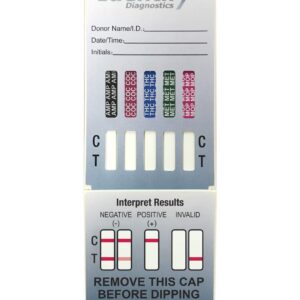 Identify Diagnostics Drug Test Cards - 5 Pack - 5 Panel Dip CLIA Waived Instant Urine Drug Test Kit for AMP,COC,MET,MOP/OPI,THC