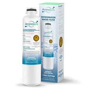 arrowpure fits da29-00020b samsung refrigerator water filter replacement, haf-cin/exp water filters for refrigerators rf28hmedbsr, rwf0700a, rf4287hars, rf263beaesr, da97-08006a, rf28hfedbsr 1-pack