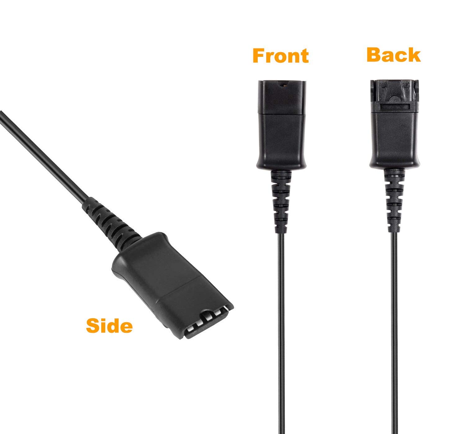 VoiceJoy Headset Quick Disconnect Cord Y Adapter Trainer Cable,Workable for Plantronics Headsets,QD Splitter Cable