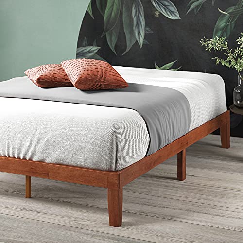 ZINUS Wen Wood Platform Bed Frame / Solid Wood Foundation / Wood Slat Support / No Box Spring Needed / Easy Assembly, Queen