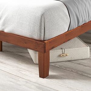 ZINUS Wen Wood Platform Bed Frame / Solid Wood Foundation / Wood Slat Support / No Box Spring Needed / Easy Assembly, Queen