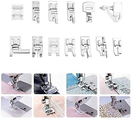 eoocvt 42pcs Domestic Sewing Machine Presser Feet Set for Brother, Babylock, Singer, Janome, Elna, Toyota, New Home, Simplicity, Necchi, Kenmore, and White Low Shank Sewing Machines