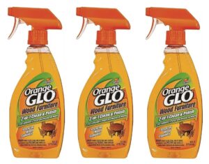 glo 640823841079 (pack of 3) wood furniture 2-in-1 clean and polish, 48 fl oz total