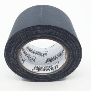 Gaffer Power Real Professional Premium Grade Gaffer Tape 4 Inch X 30 Yards, Black- Made in The USA - Heavy Duty Gaffers Tape - Non-Reflective - Multipurpose - Better Than Duct Tape!