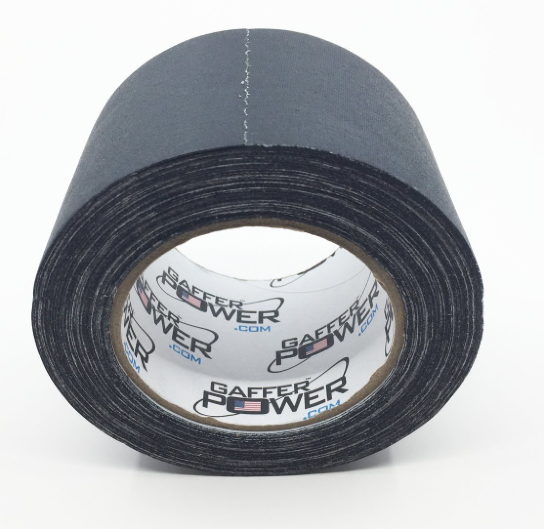 Gaffer Power Real Professional Premium Grade Gaffer Tape 4 Inch X 30 Yards, Black- Made in The USA - Heavy Duty Gaffers Tape - Non-Reflective - Multipurpose - Better Than Duct Tape!