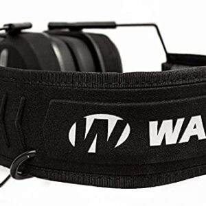 WALKER'S Razor Electronic Quad Muff w/ Bluetooth | 4 Mics 360-Degree Sound Capture 23dB NRR Hearing Protection Range Shooting Earmuffs w/ 2 AAA Batteries, Black