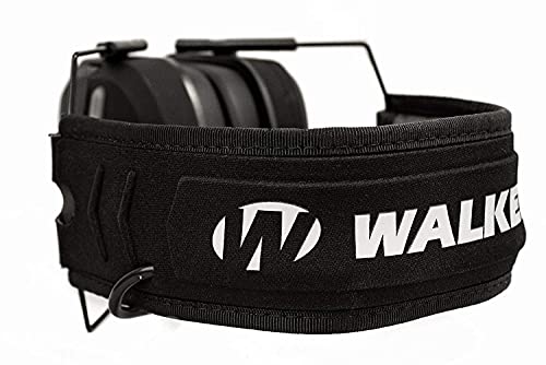 WALKER'S Razor Electronic Quad Muff w/ Bluetooth | 4 Mics 360-Degree Sound Capture 23dB NRR Hearing Protection Range Shooting Earmuffs w/ 2 AAA Batteries, Black