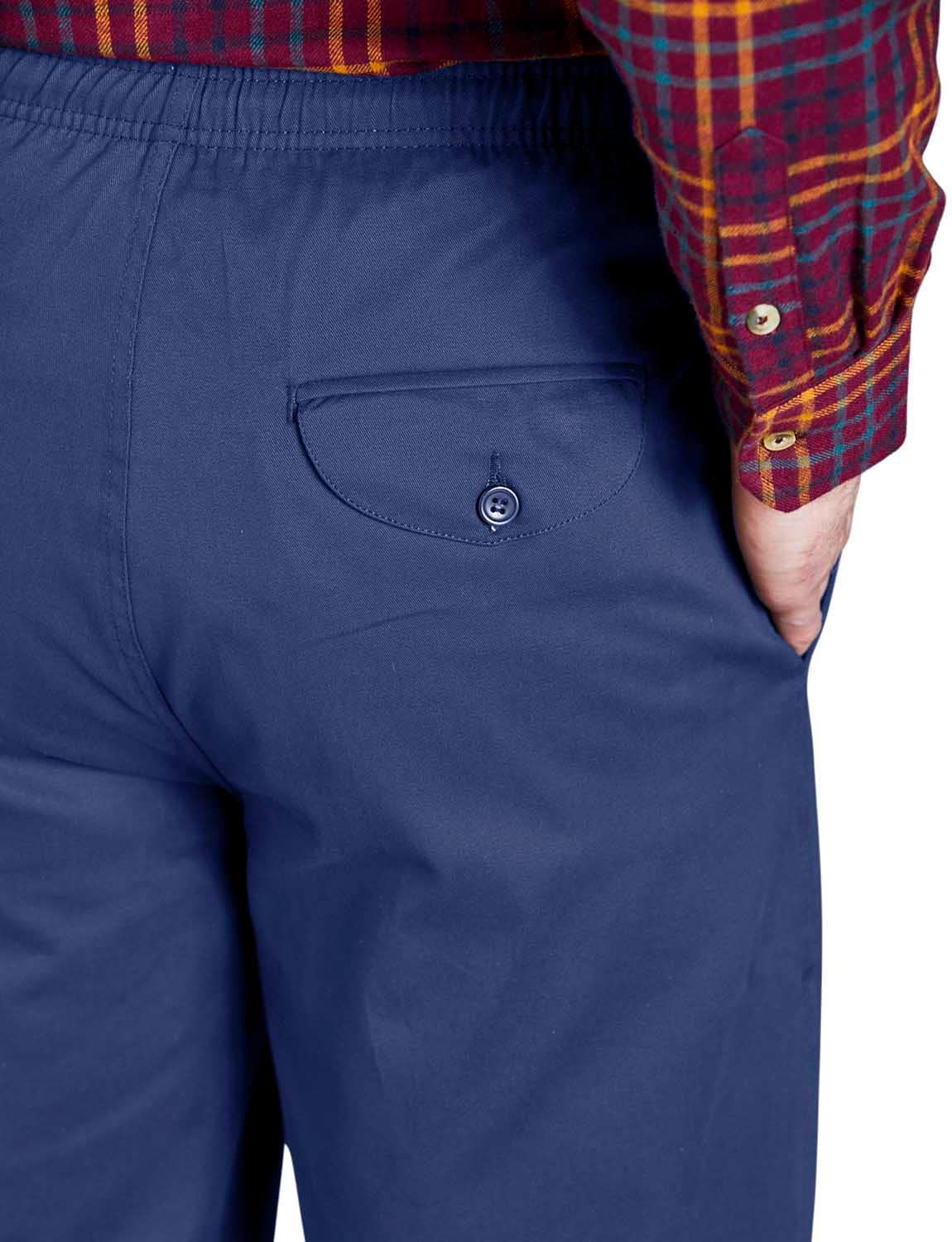 Chums | Men's | HIGH-RISE Rugby Cotton Pants | Navy